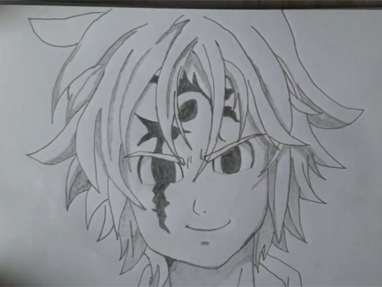 Meliodas! Como desenhar o personagem de nanatsu no taizai fácil!
